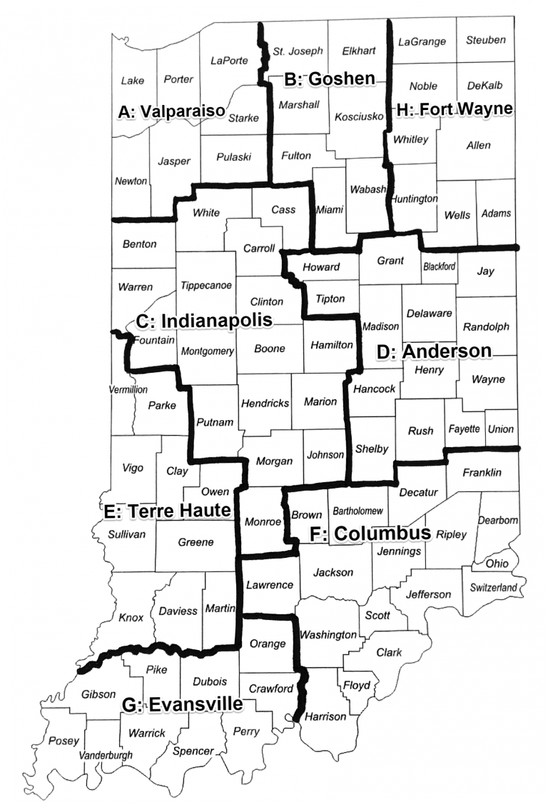 Hoosier District Map_2017 - Indiana Music Teachers Association